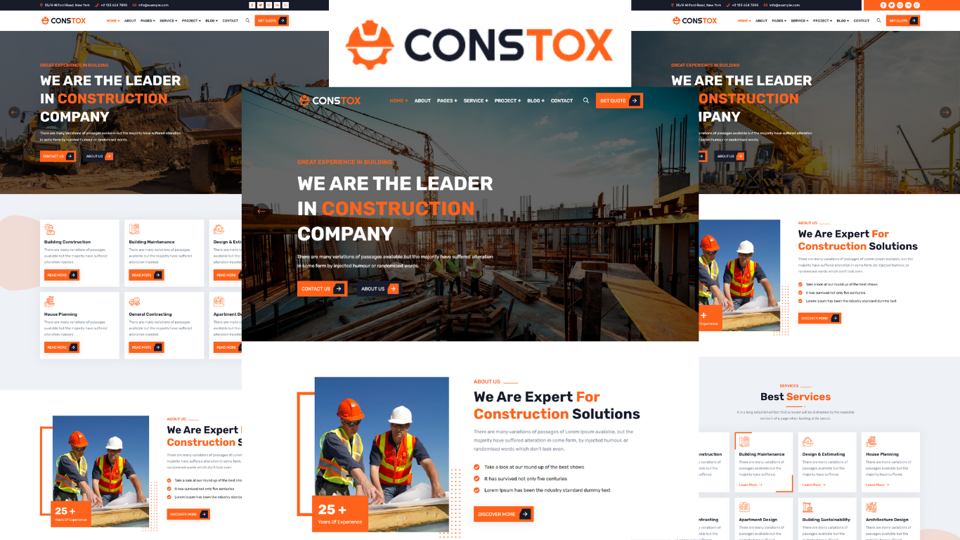 Constox - Construction HTML5 Template - TemplateMonster