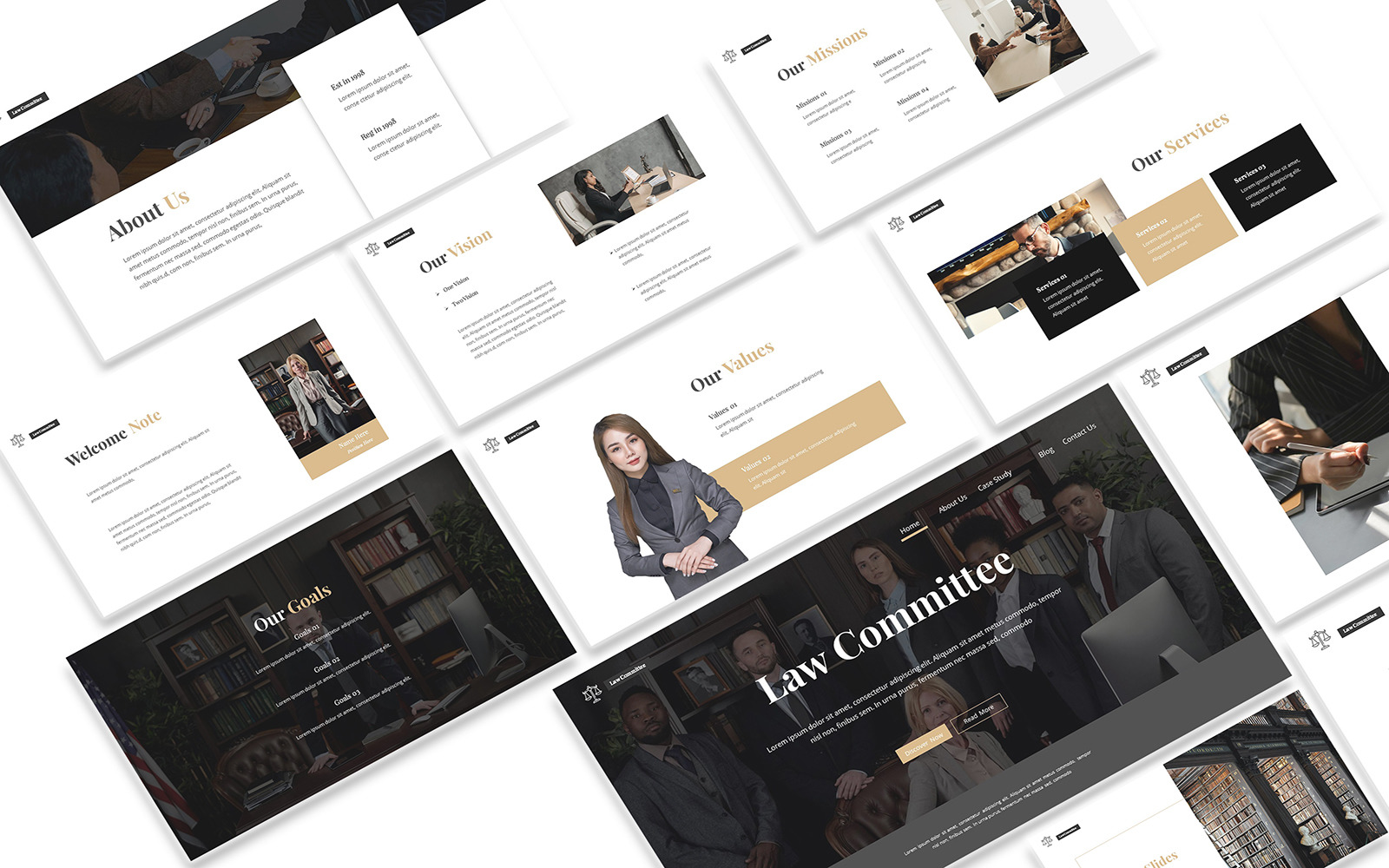 Law Committee Powerpoint Template #220376 - TemplateMonster