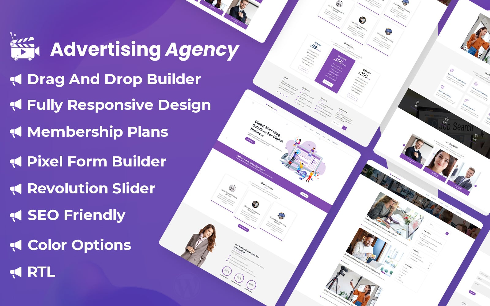Online Advertising Agency WordPress Theme - TemplateMonster