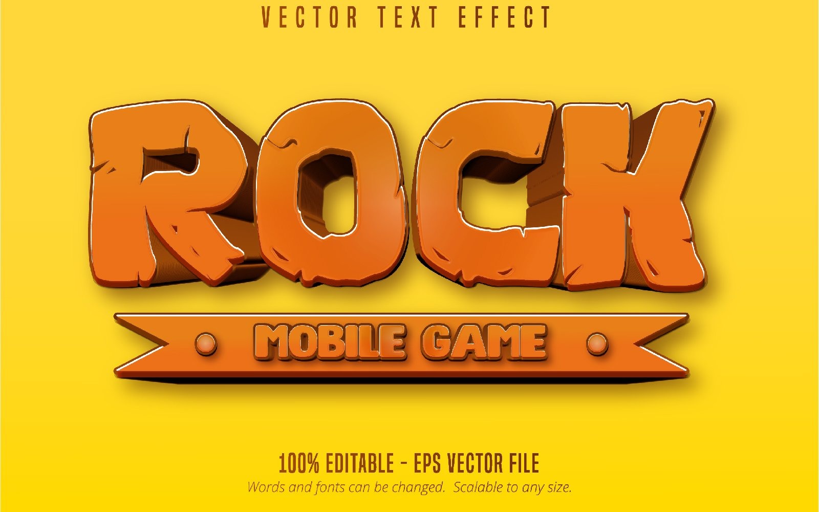 Rock - Editable Text Effect, Cartoon And Comic Text Style, Graphics ...