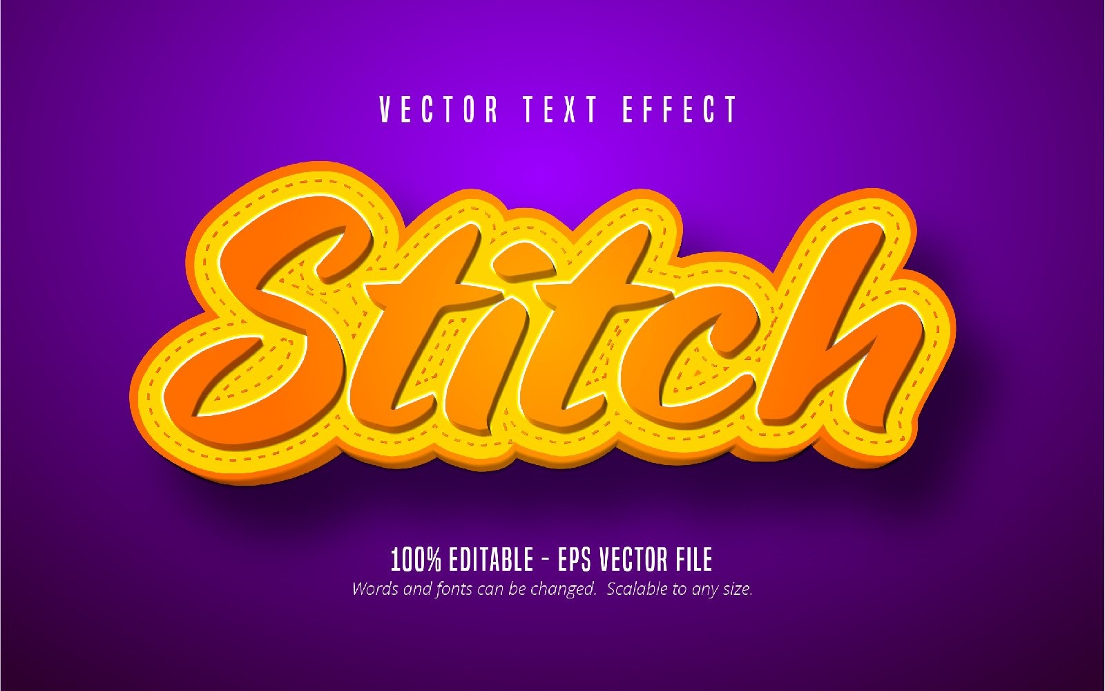 Stitch - Editable Text Effect, Comic And Cartoon Text Style, Graphics ...