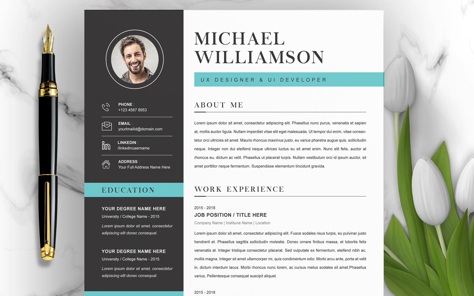 Michael Williamson / CV Template #221877 - TemplateMonster