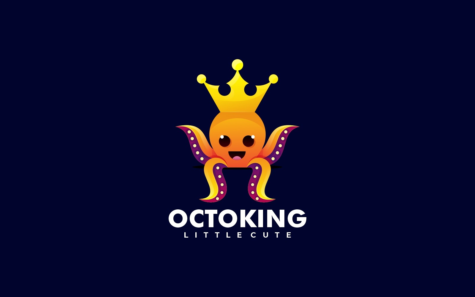 Octopus King Gradient Logo #221900 - TemplateMonster