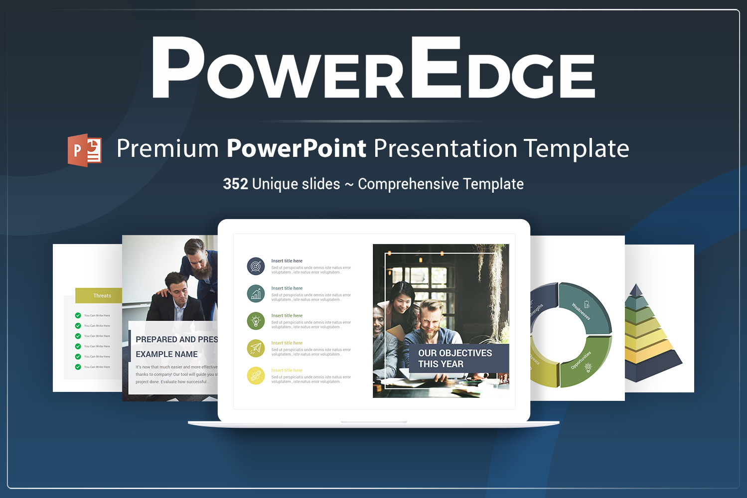 Power Edge PowerPoint-Präsentationsvorlage - TemplateMonster