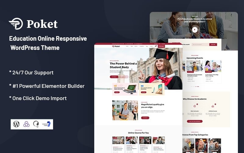 Poket - Education Online Responsive WordPress Theme