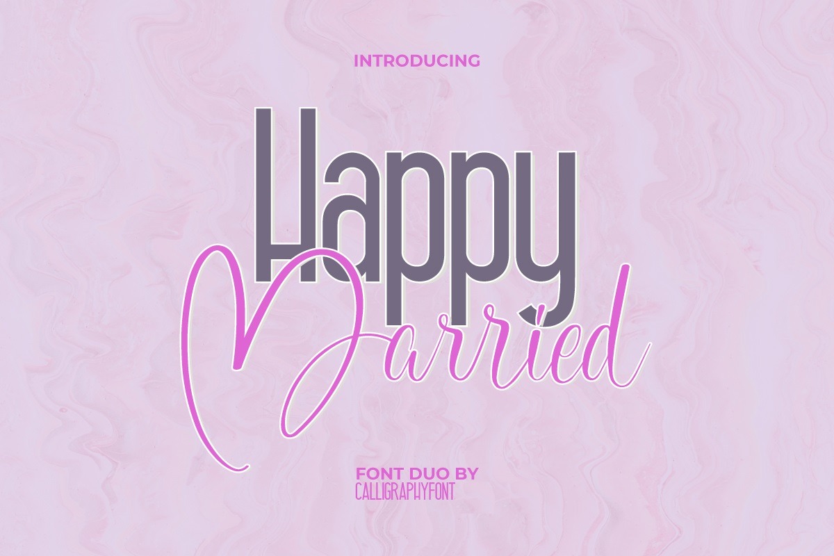 Happy Married Elegant And Sweet Font Duo - TemplateMonster