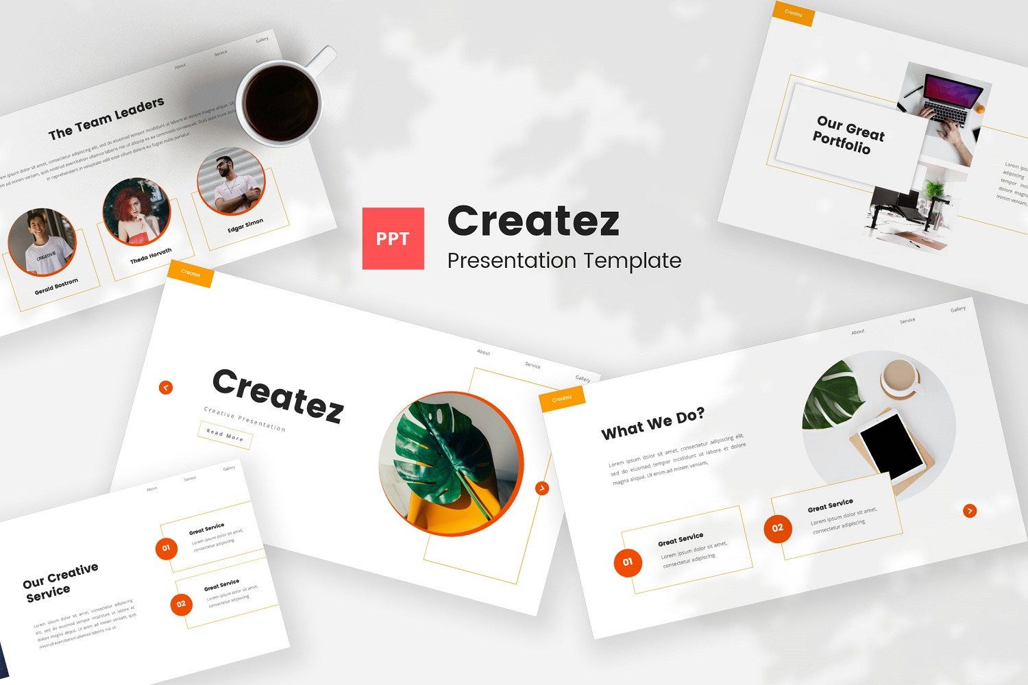 Createz - modelo de PowerPoint criativo - TemplateMonster