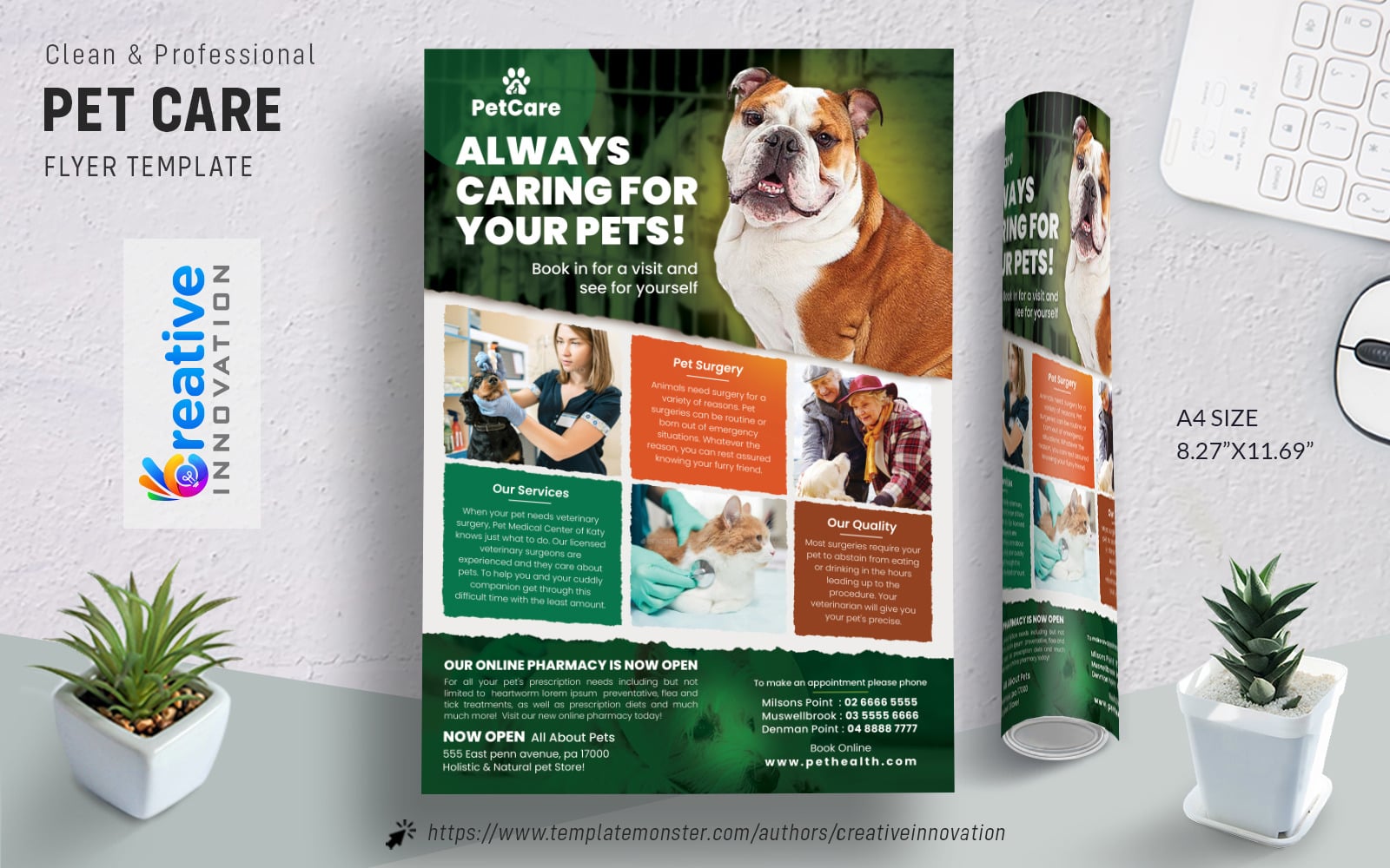 FREE Pet Animal Pet Services Flyer #222993 - TemplateMonster