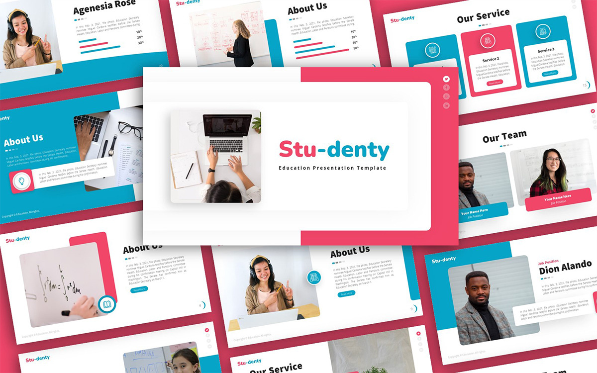 Modèle de présentation PowerPoint polyvalent pour l'éducation étudiante