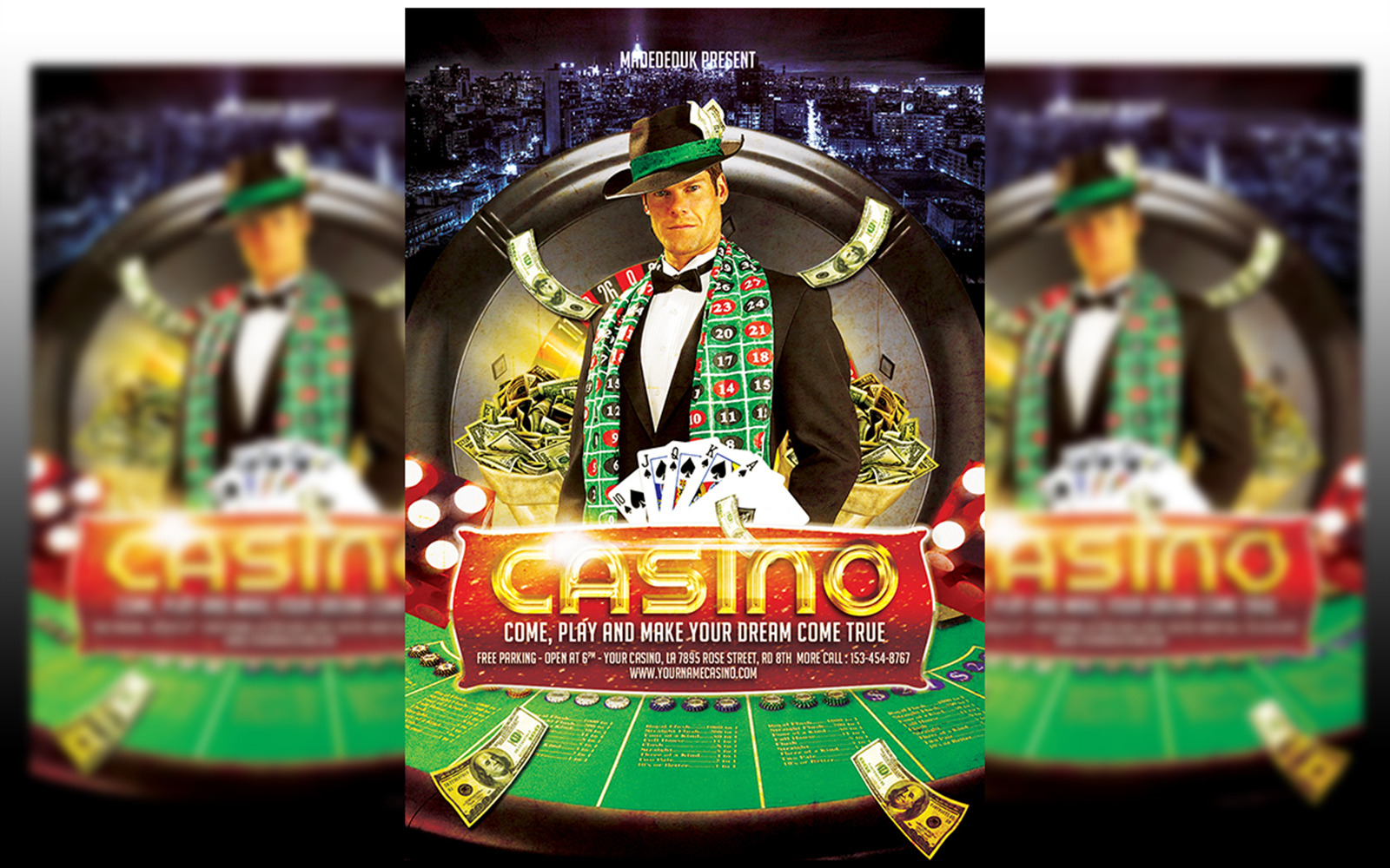 Casino & Poker Flyer Template #2 - TemplateMonster