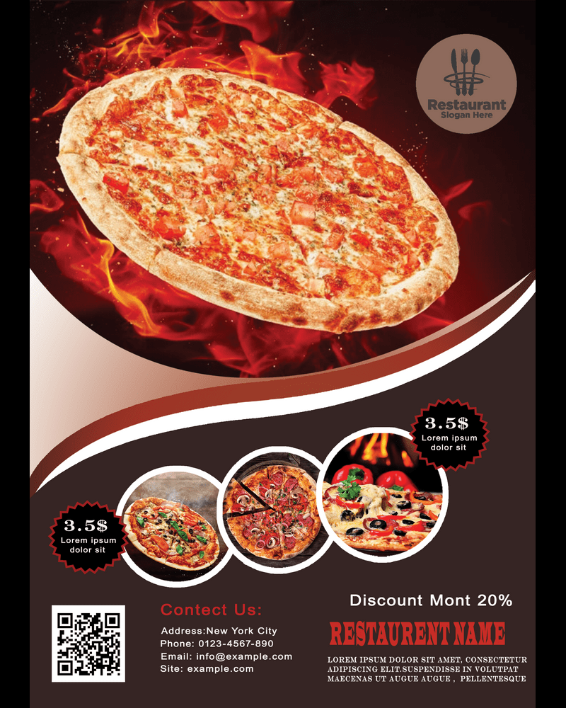 Pizza Hut : Fast Food Pizza flyer #225723 - TemplateMonster