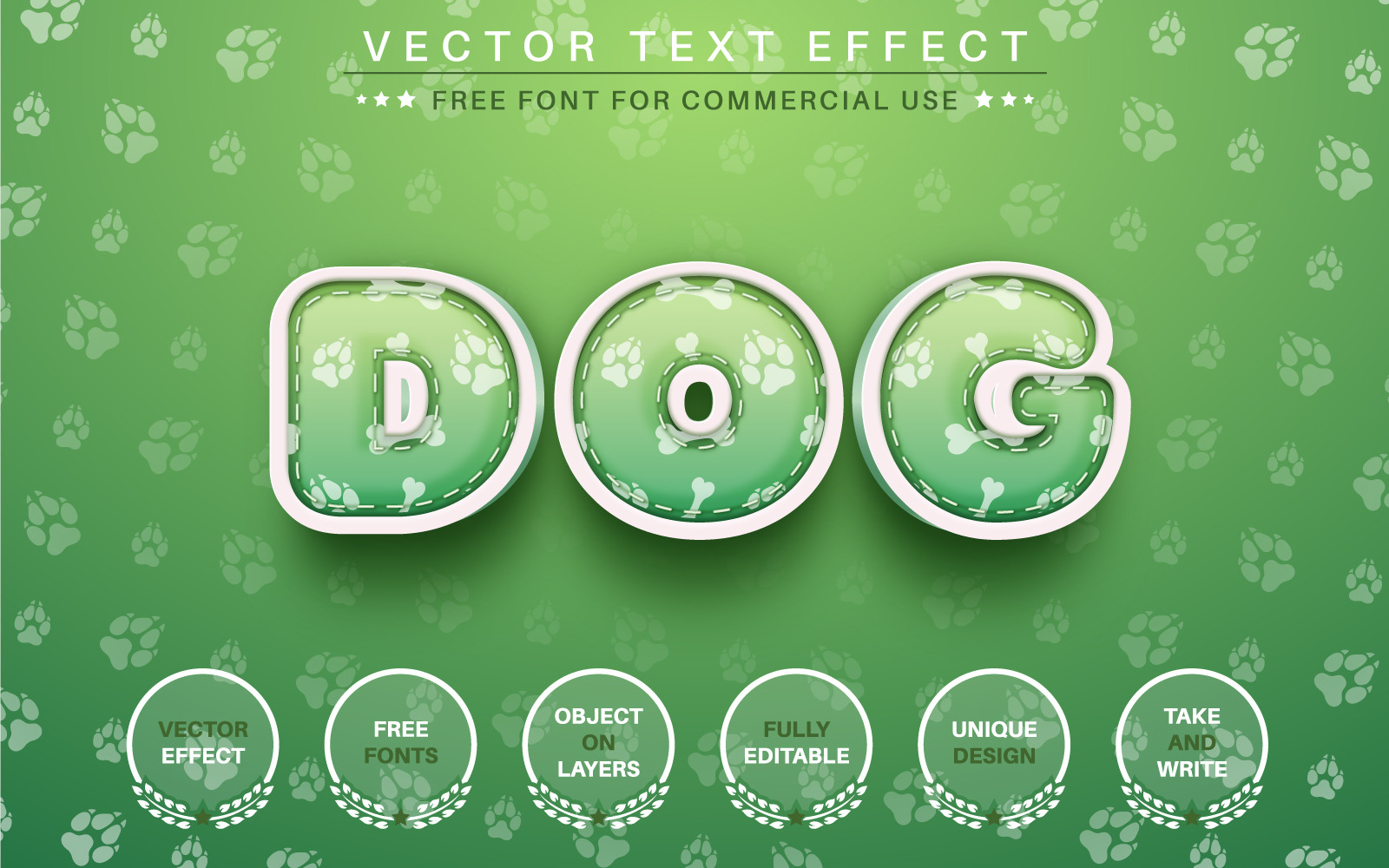 Big Dog - Editable Text Effect, Font Style, Graphics Illustration