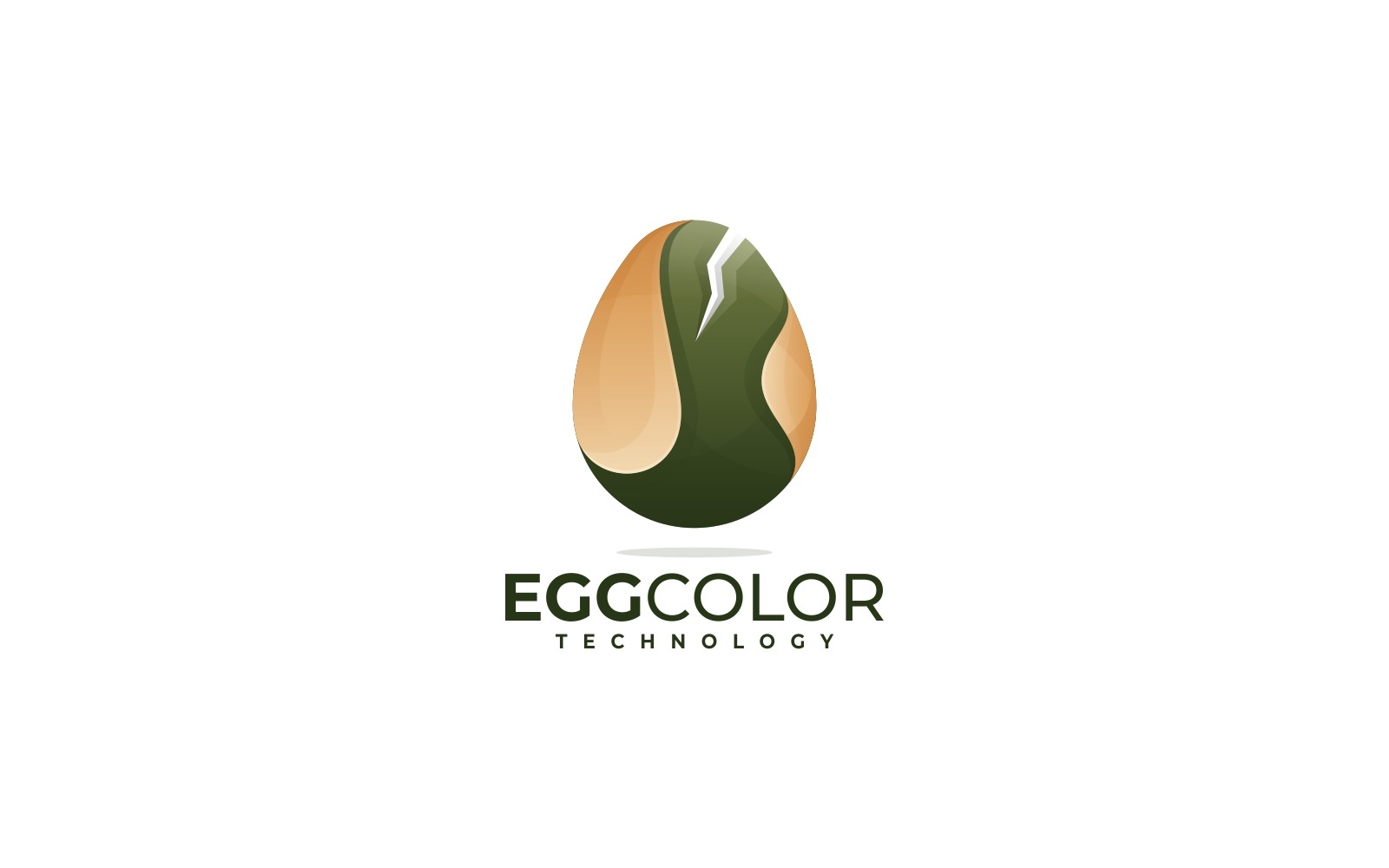 Egg Color Gradient Logo Style #226123 - TemplateMonster