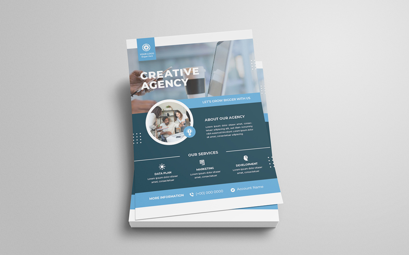 Company Profile Flyer Template #226446 - TemplateMonster