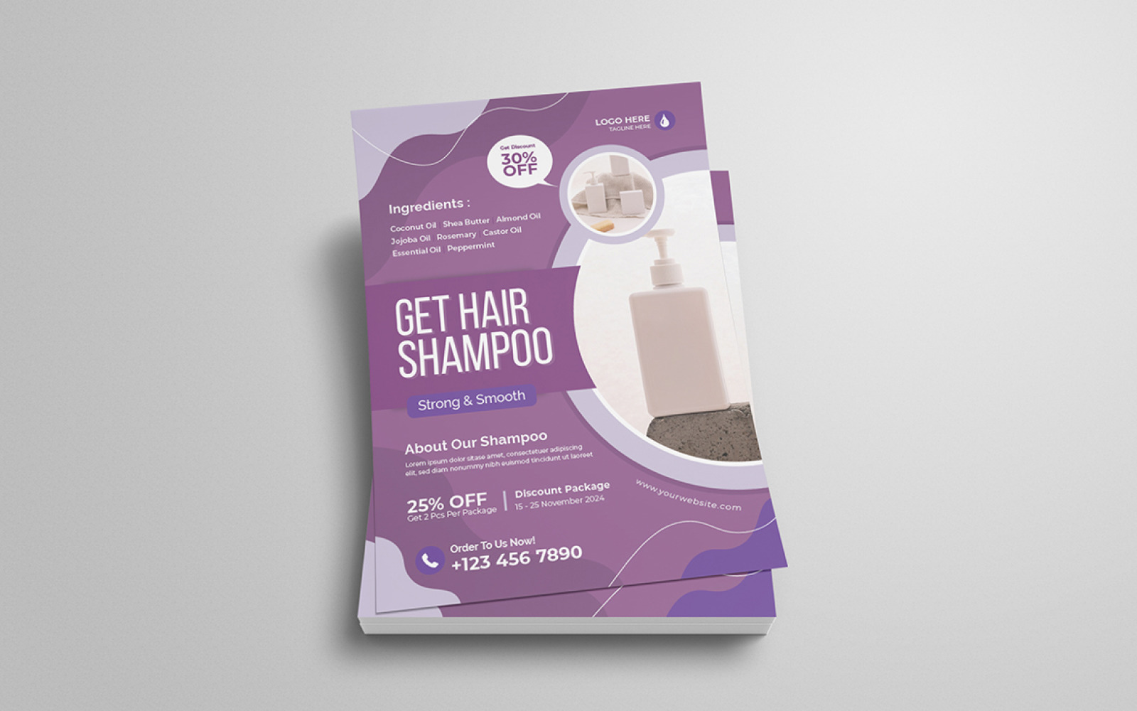 Hair Shampoo Flyer Template #226579 - TemplateMonster