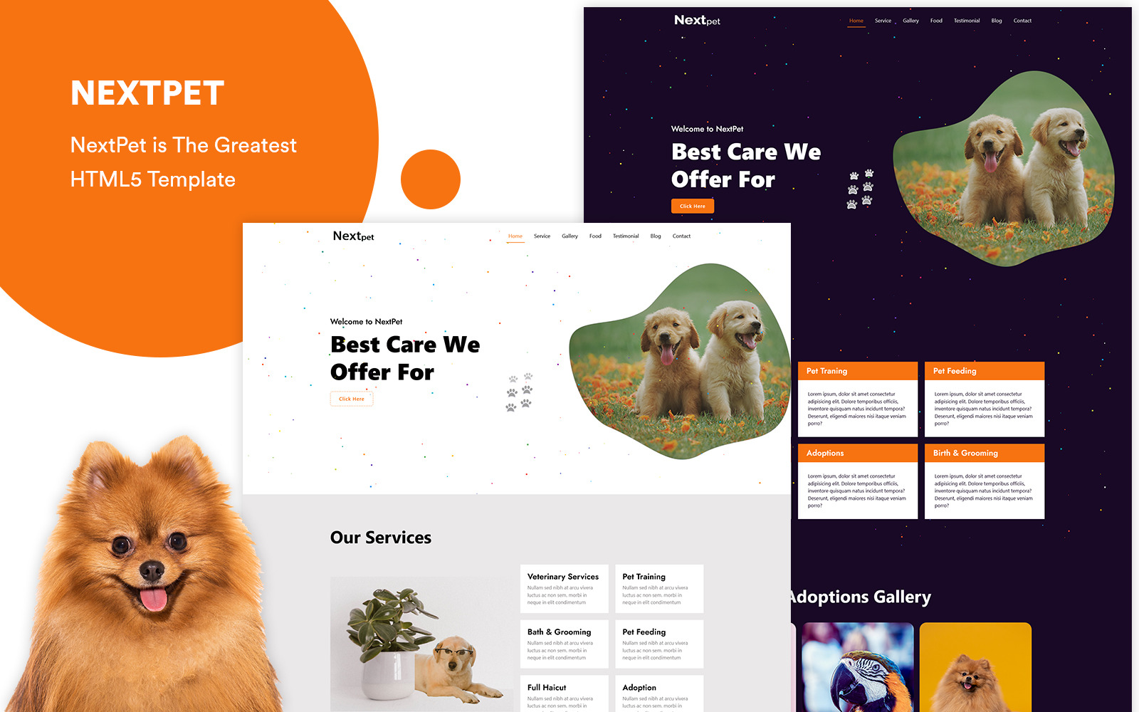 NextPet - Pet Animal HTML Template #229418 - TemplateMonster