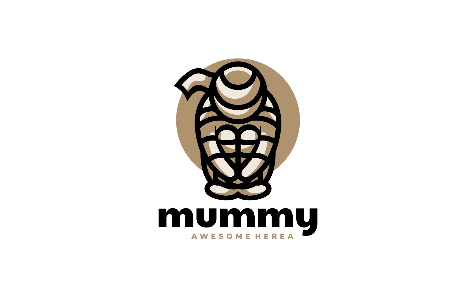 Mummy Simple Mascot Logo Style #229639 - TemplateMonster