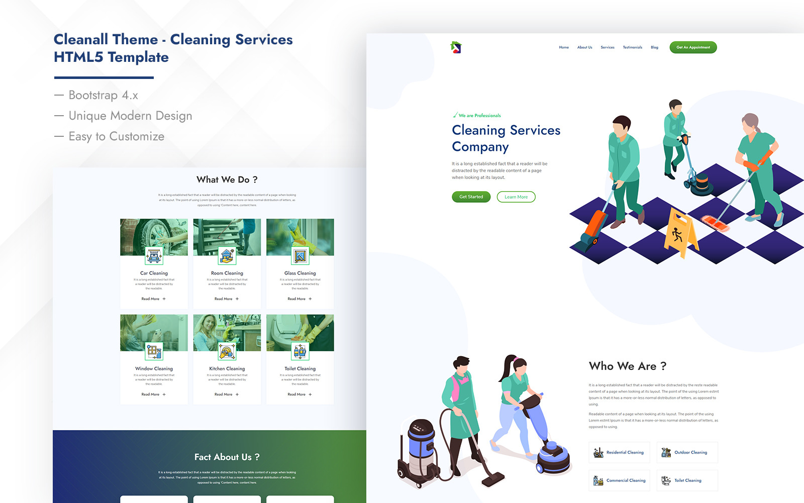 Cleanall Theme - Cleaning Services HTML5 Template