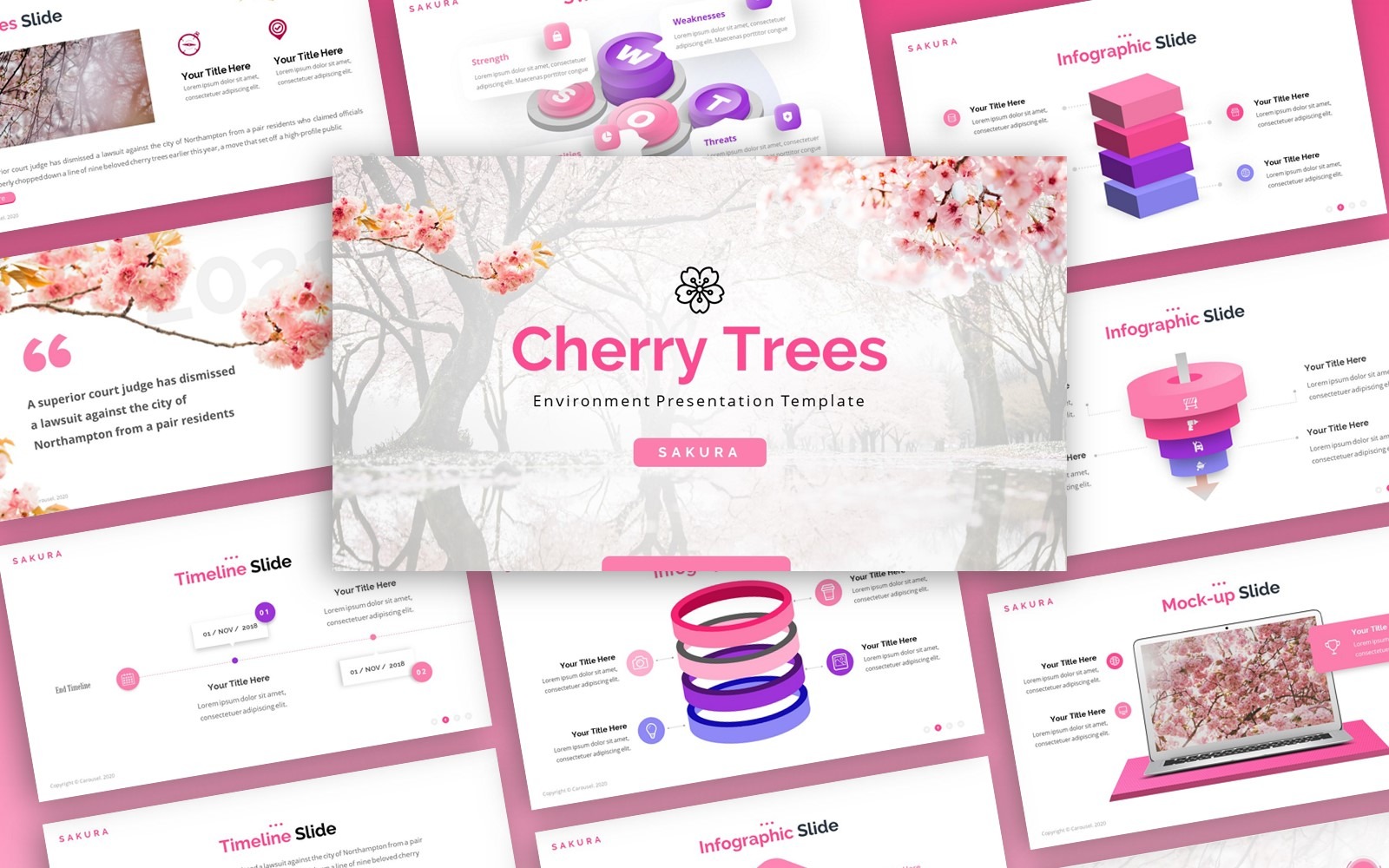 Sakura - Environment Multipurpose PowerPoint Template