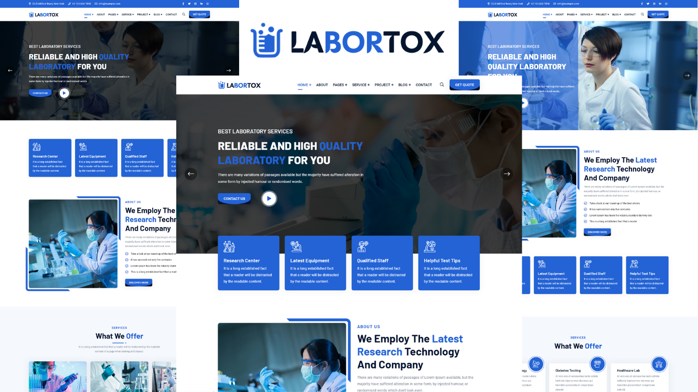 Labortox - Laboratory And Scientific Research HTML5 Template