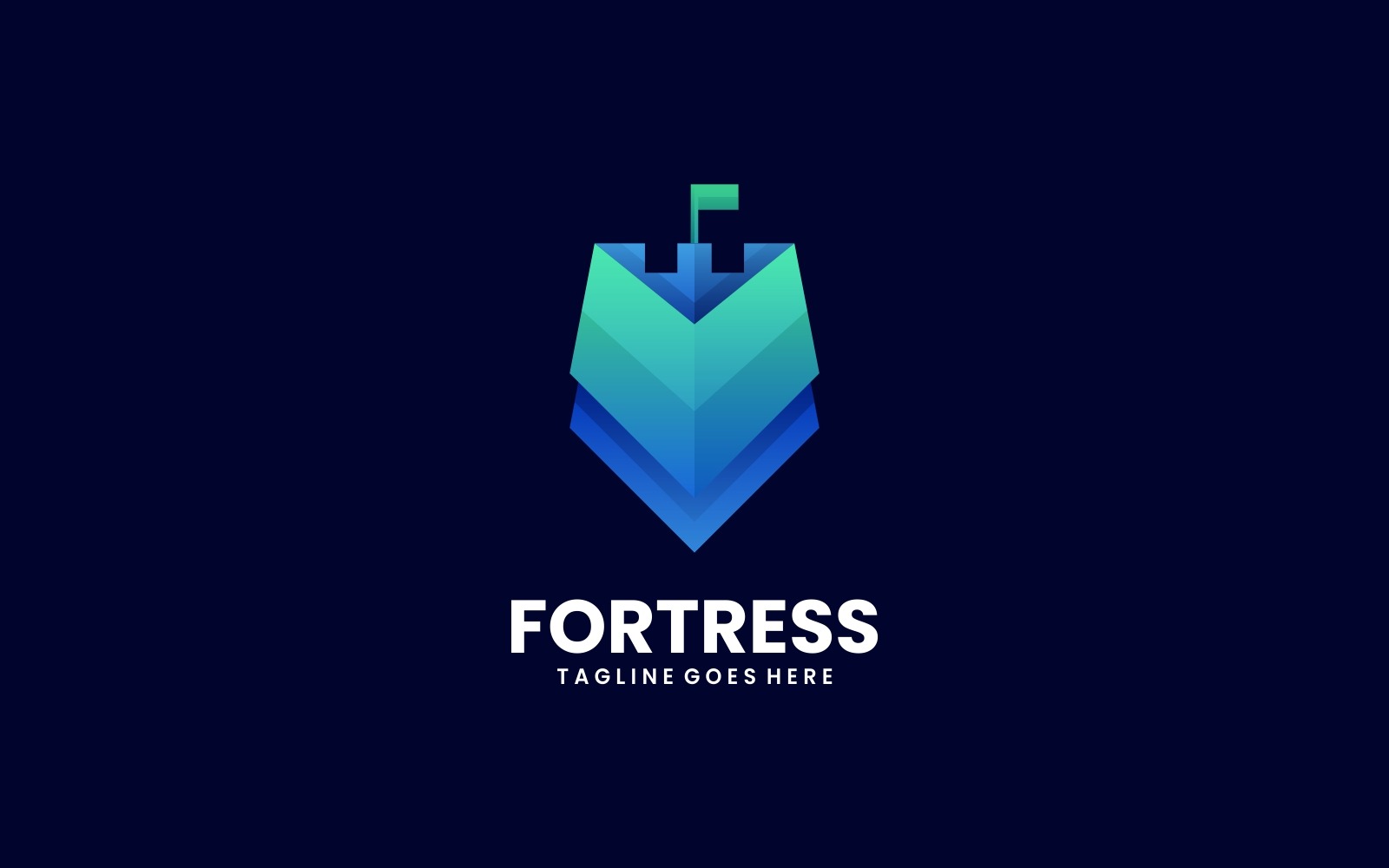 Fortress Gradient Logo Style #231335 - TemplateMonster