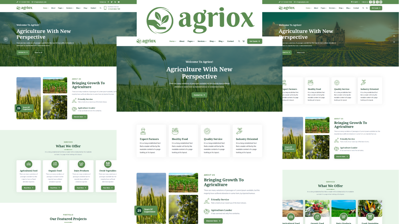 Agriox - Agriculture Farm HTML5 Template - TemplateMonster