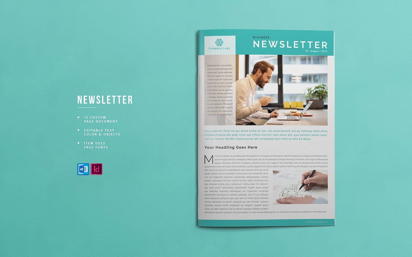 Newsletter MS Word Template #232102 - TemplateMonster