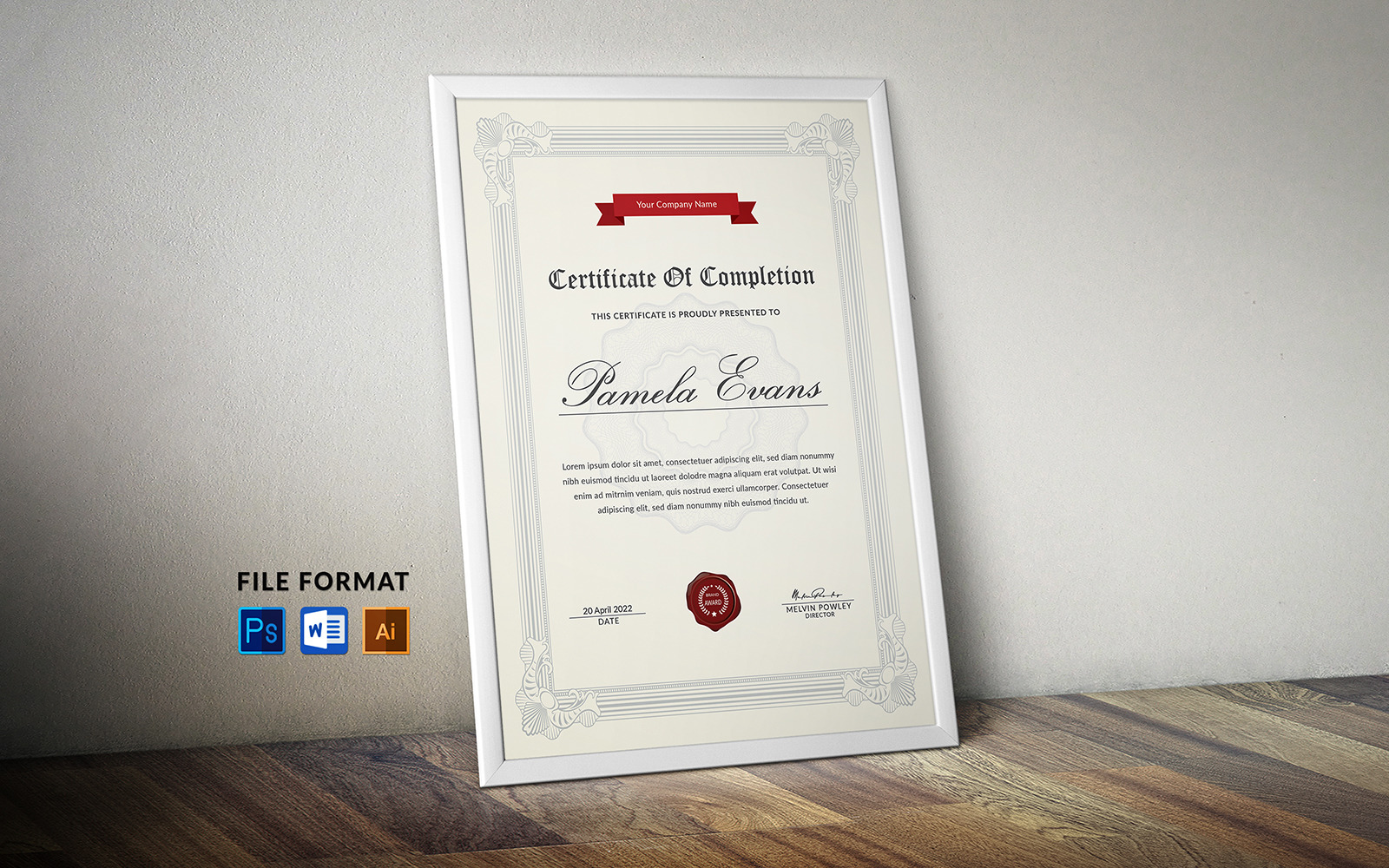 Portrait Certificate Template #232183 - TemplateMonster