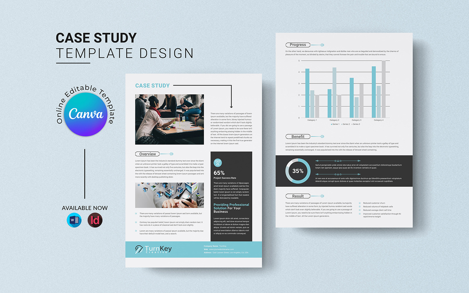 Case Study Brochure Template Canva #232212 - TemplateMonster