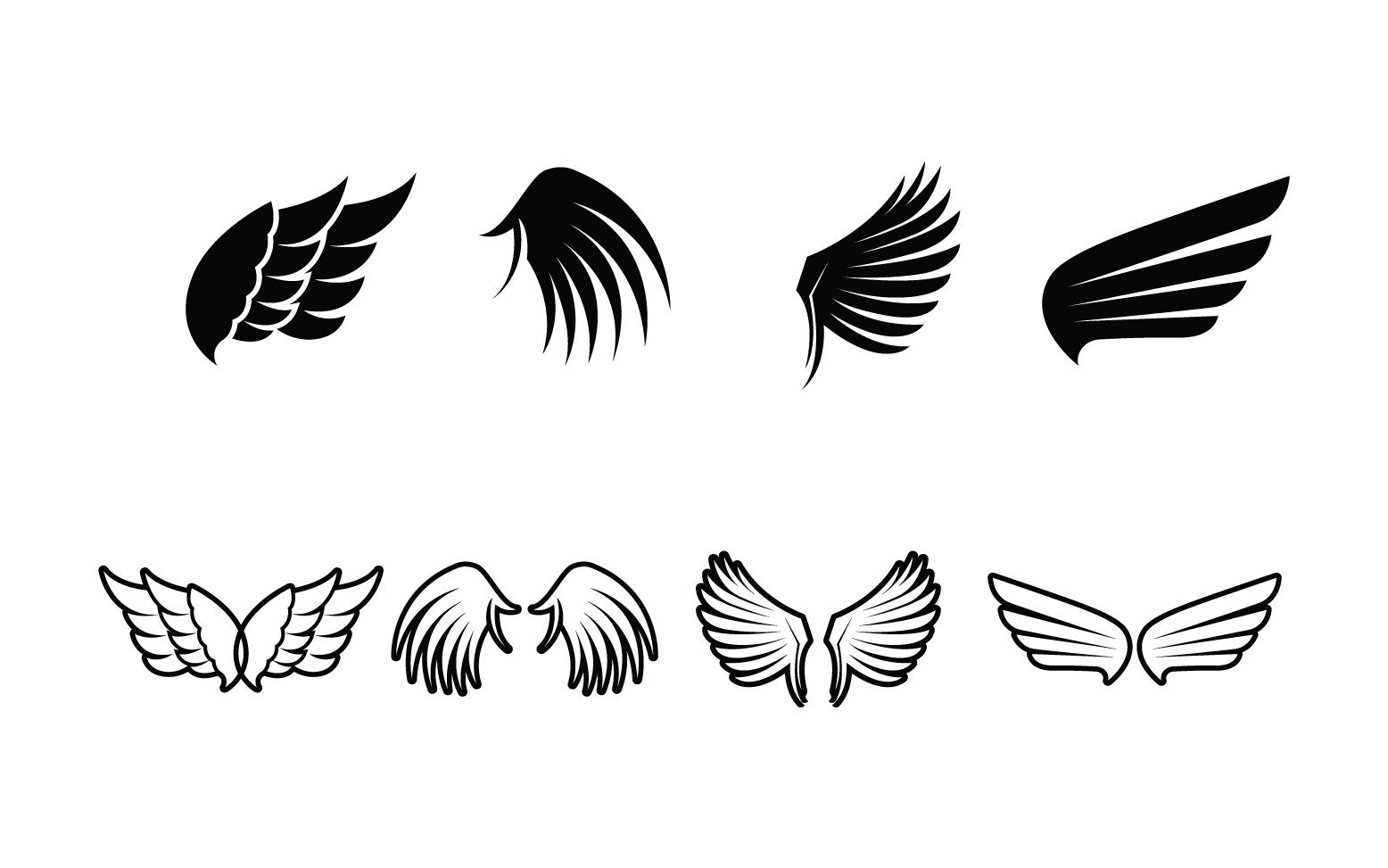 Aile Logo Oiseau Pack Rouge Vecteur V2 - TemplateMonster