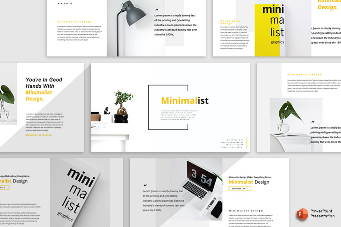 Minimalist Design - PowerPoint Template - TemplateMonster