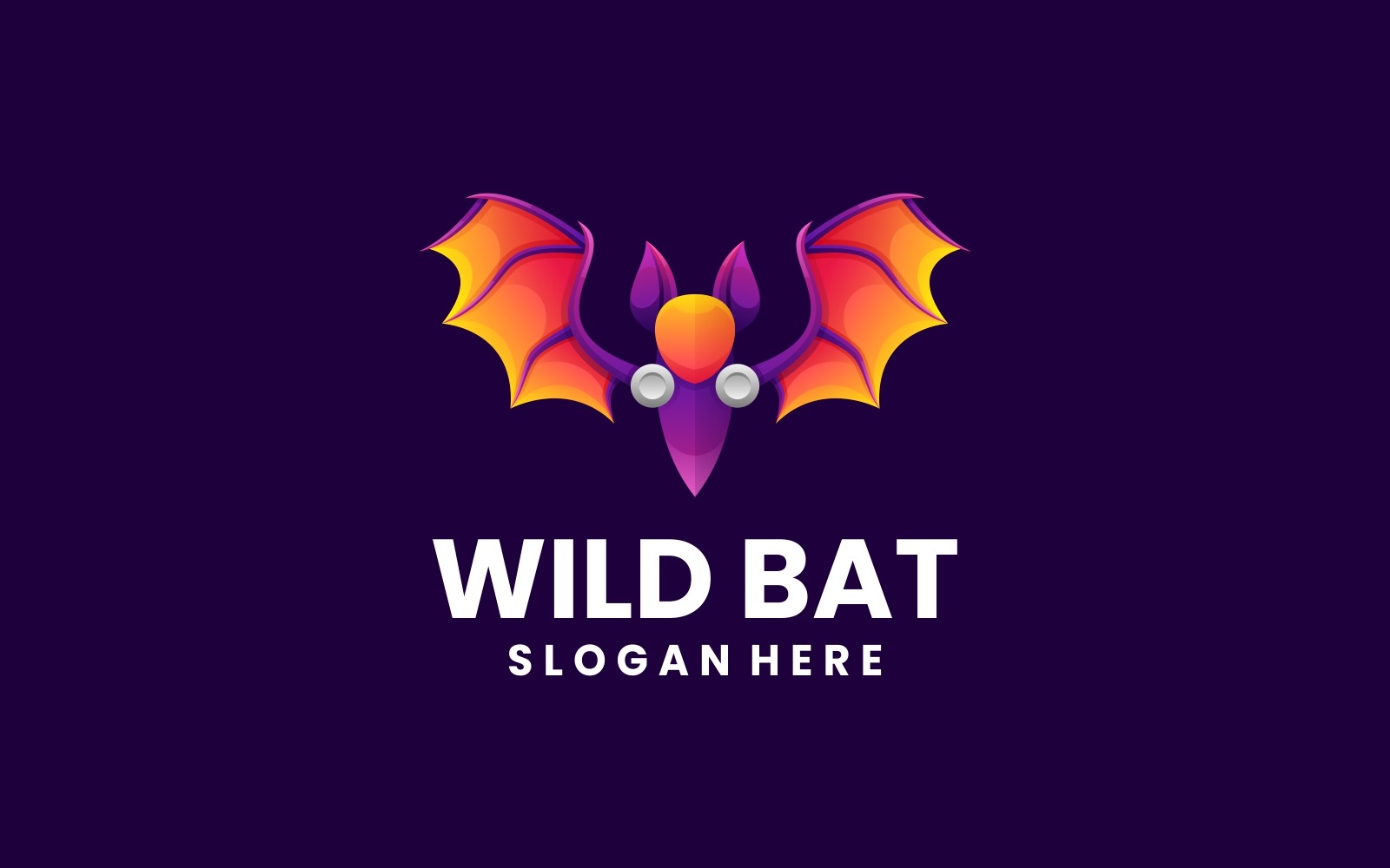 Wild Bat Gradient Colorful Logo #234347 - TemplateMonster