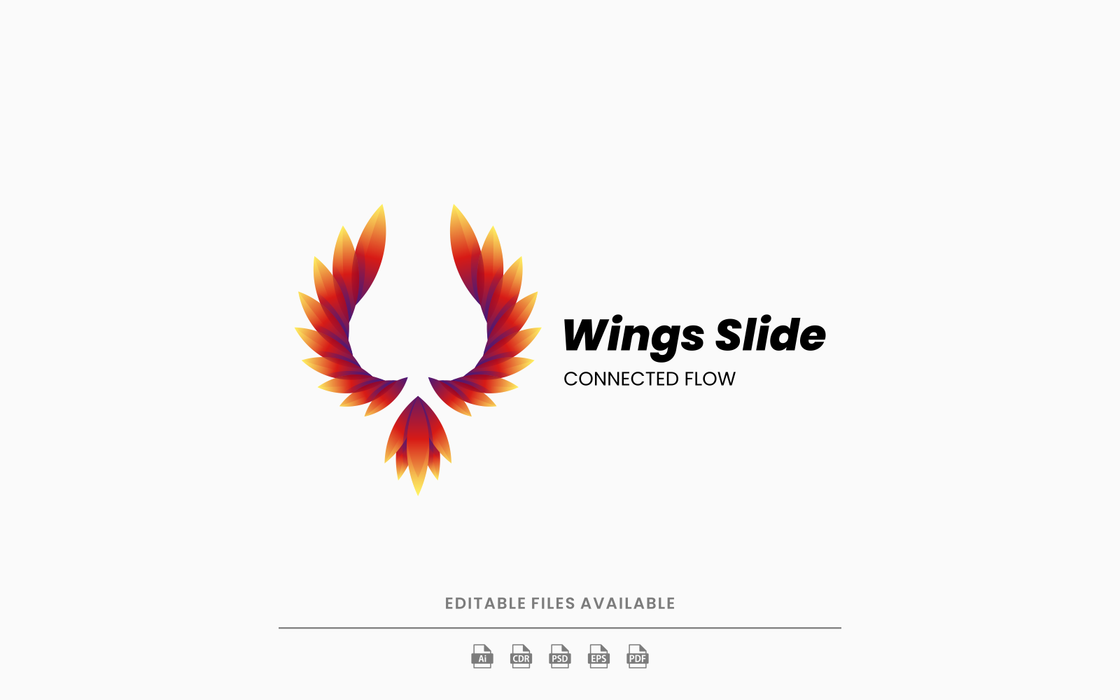 Wings Gradient Logo Template #235025 - TemplateMonster
