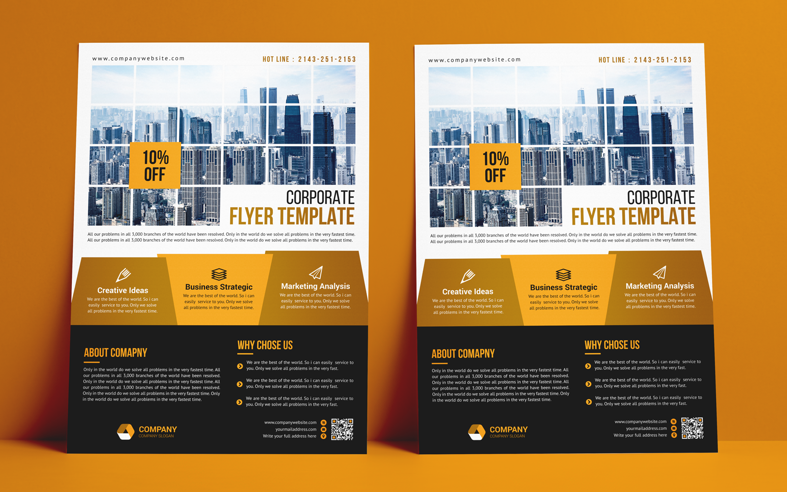 Company Project Business Flyer V.007 - TemplateMonster