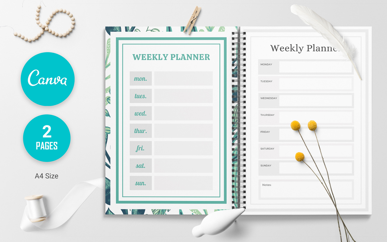 Canva Weekly Schedule Planner #235731 - TemplateMonster