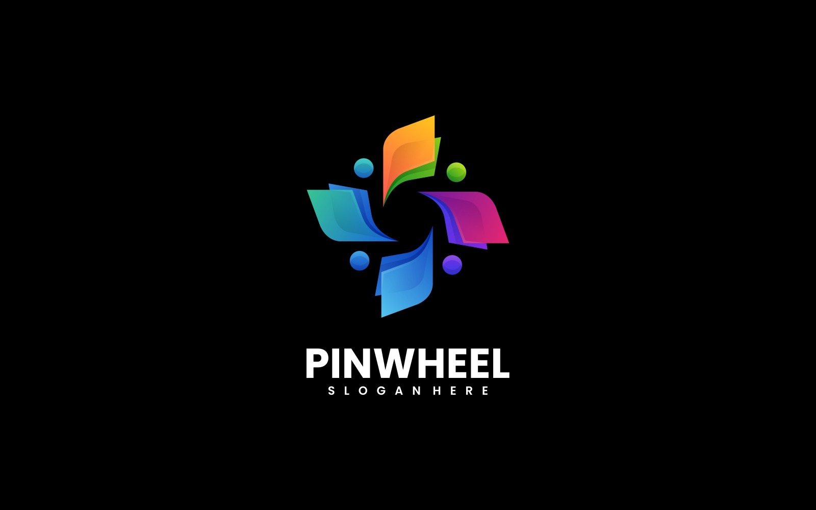 Pinwheel Gradient Colorful Logo Style - TemplateMonster