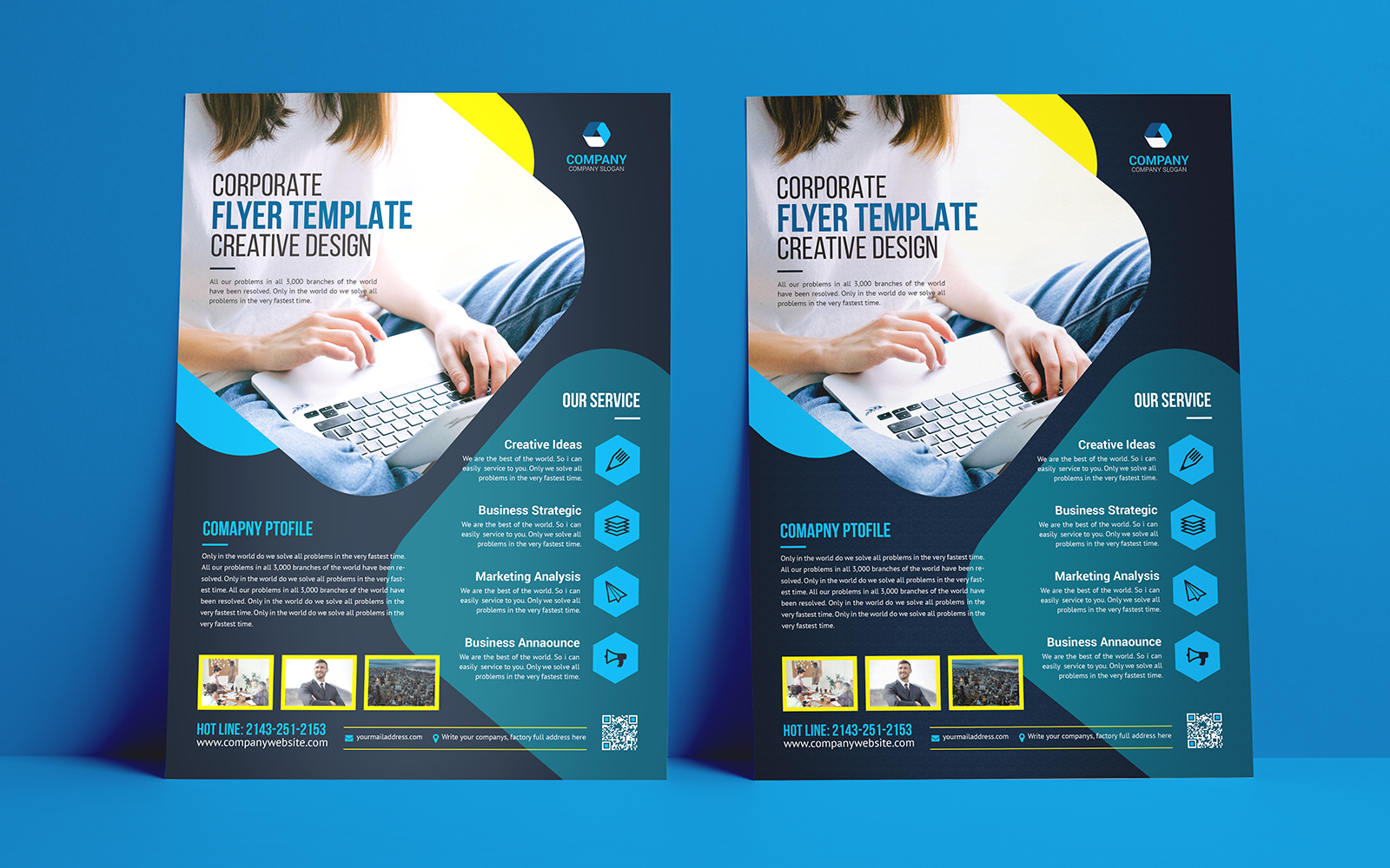 Company Project Business Flyer V.015 - TemplateMonster