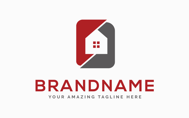 House Negative Space Logo Template #236142 - TemplateMonster