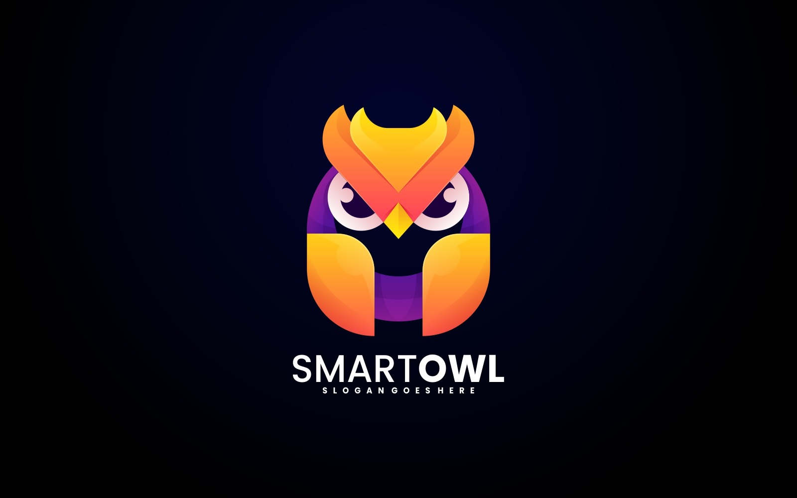 Smart Owl Gradient Colorful Logo #236292 - TemplateMonster
