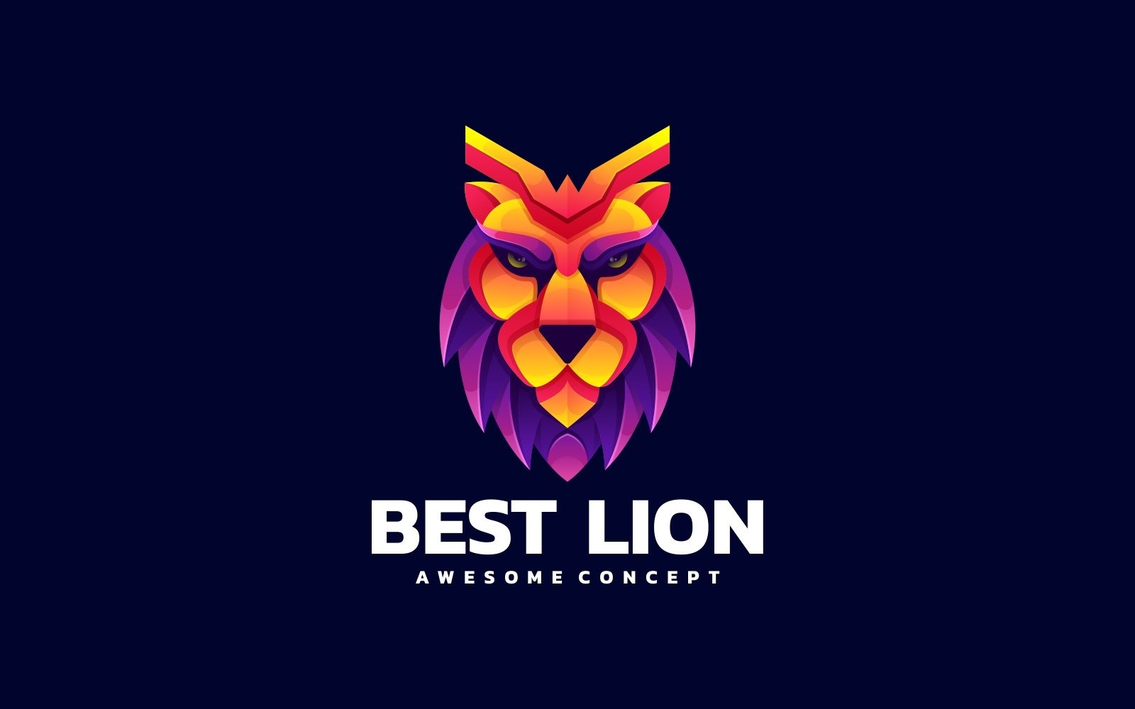 Best Lion Gradient Colorful Logo #236412 - TemplateMonster