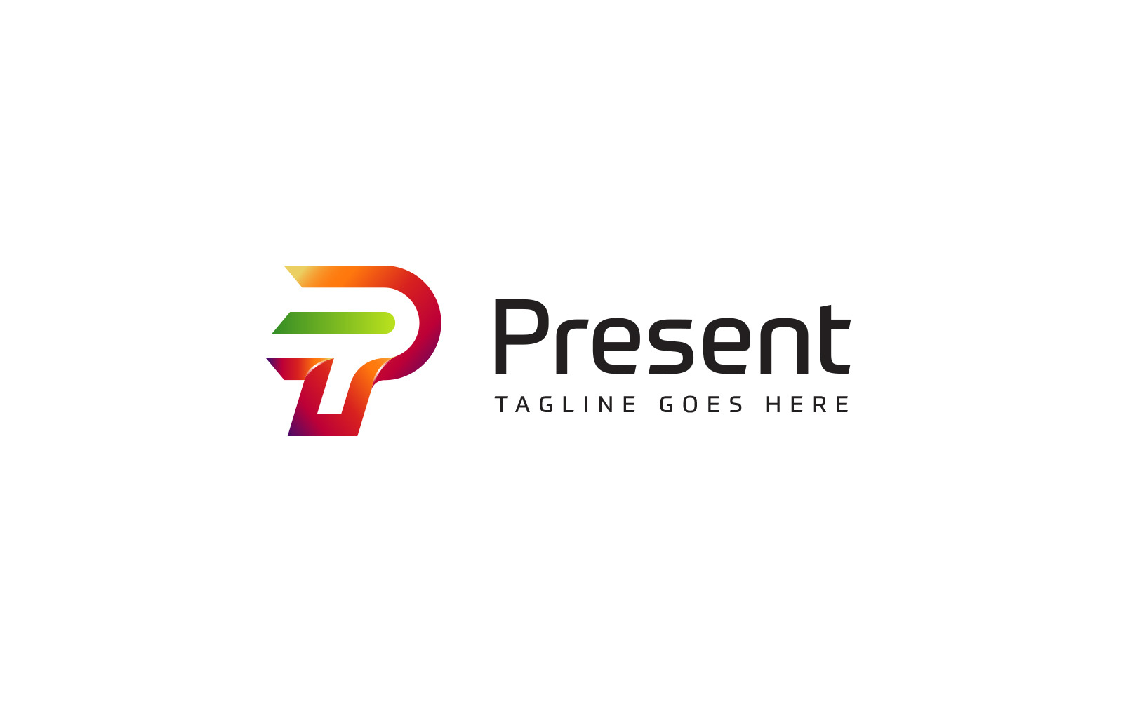 Present Letter P Logo Template #236757 - TemplateMonster