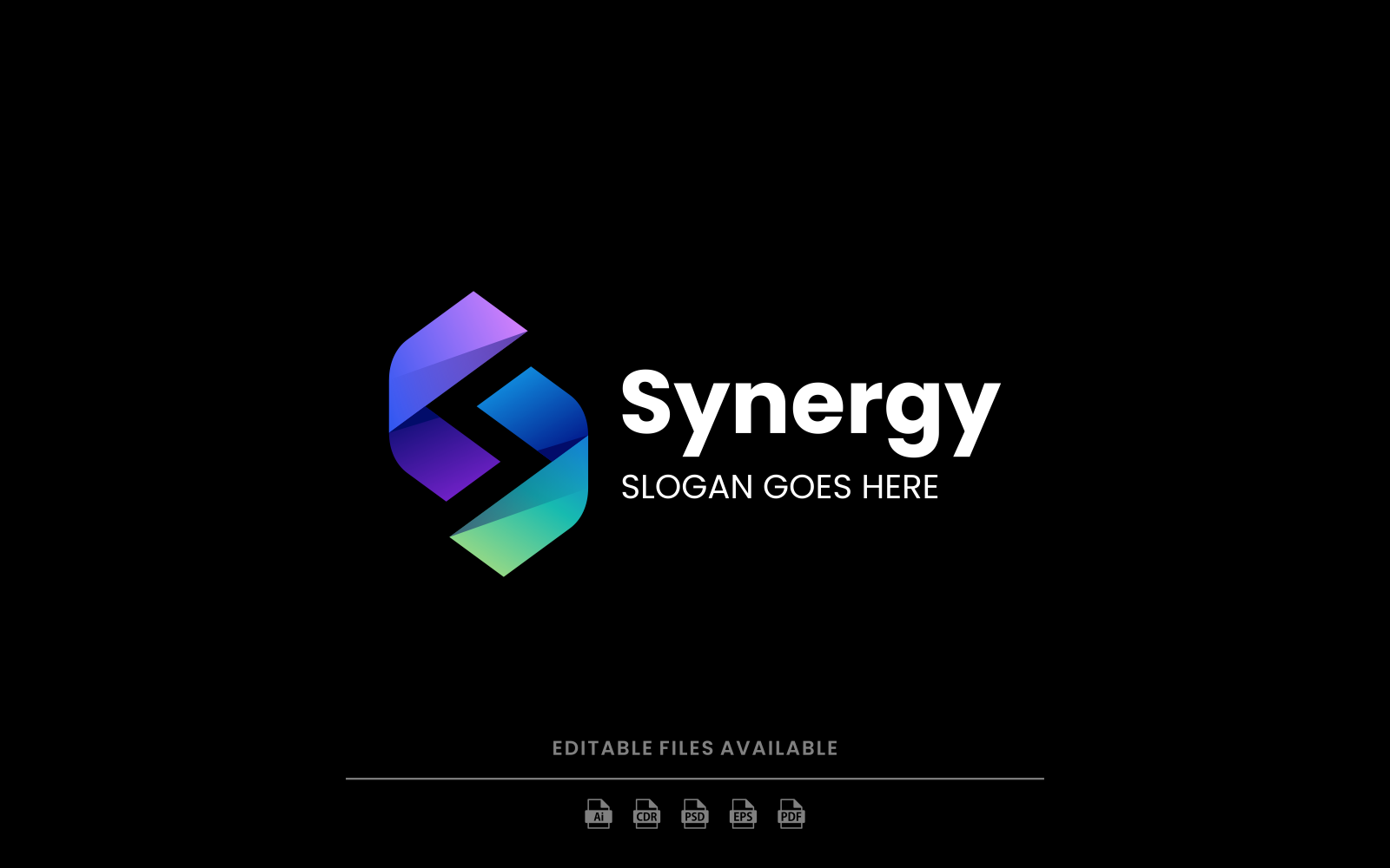 Letter Synergy Gradient Logo #238195 - TemplateMonster