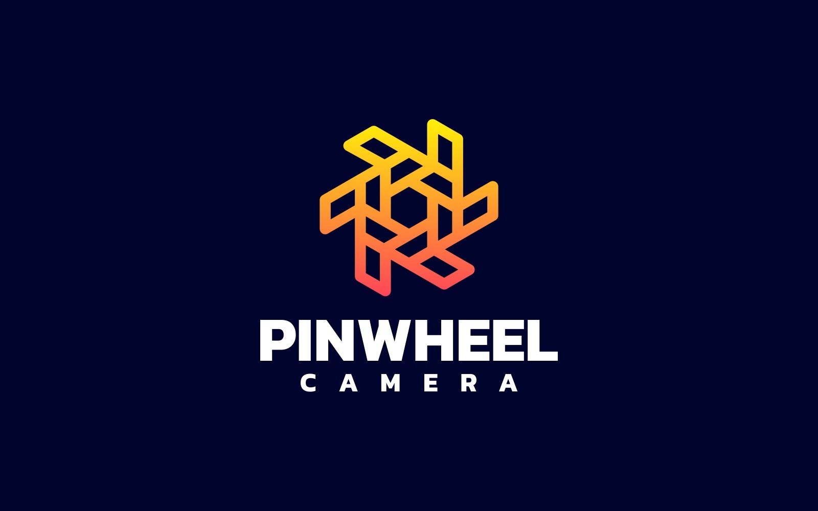 Pinwheel Line Art Gradient Logo #239002 - TemplateMonster