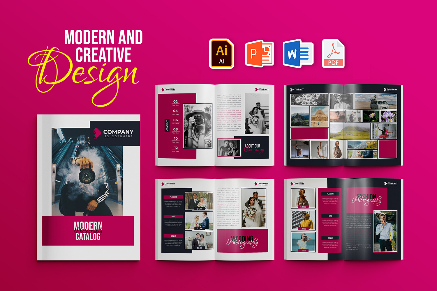Modern and Creative Photography Product Catalog Template