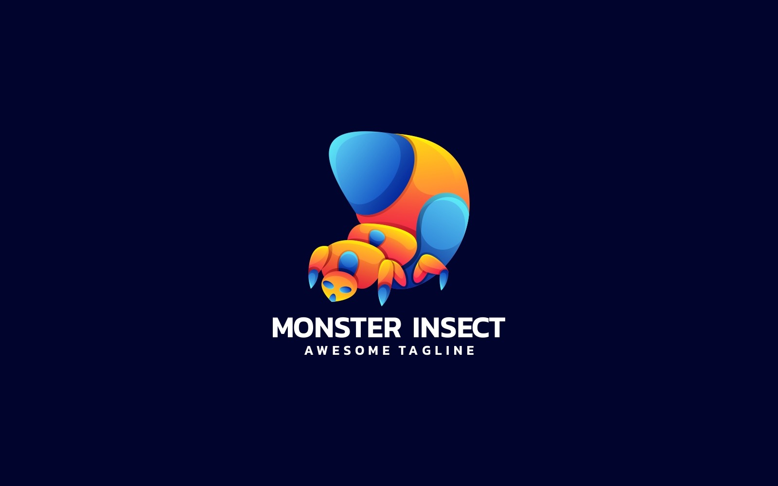 Monster Insect Gradient Colorful Logo - TemplateMonster