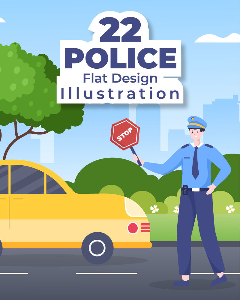 22 Police Design Illustration #239584 - TemplateMonster