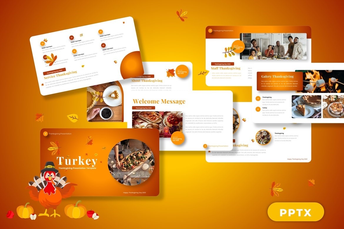 Turkey - Happy Thanksgiving Powerpoint - TemplateMonster