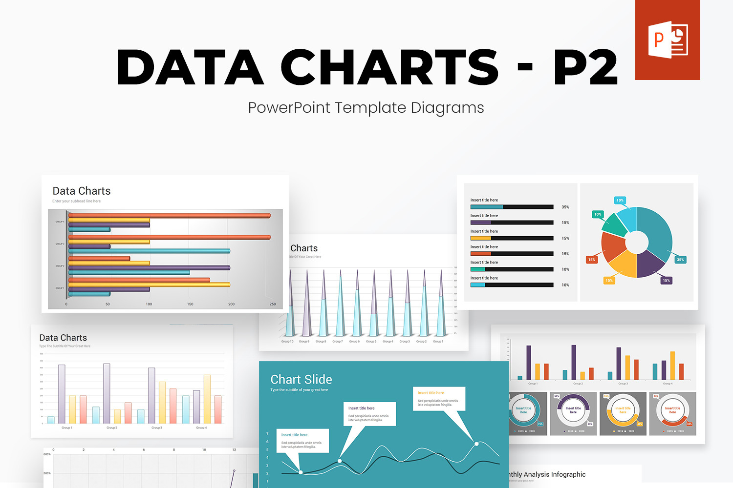 Grafici di dati Diagrammi di modelli di PowerPoint