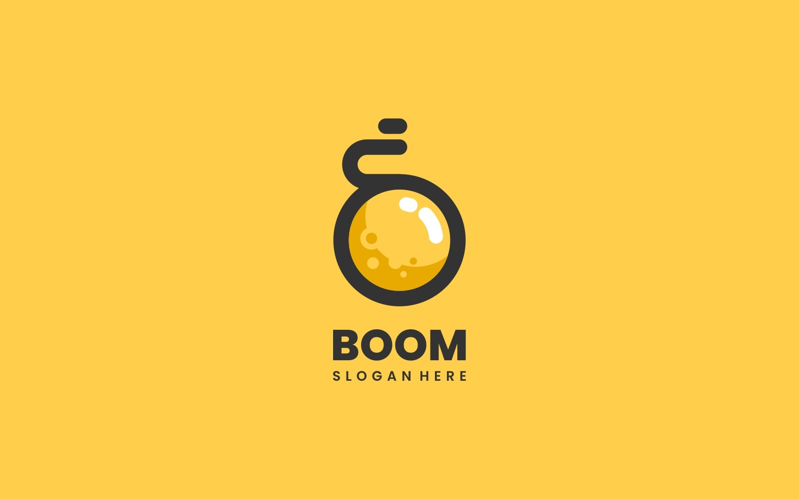 Boom Simple Mascot Logo Style #241809 - TemplateMonster