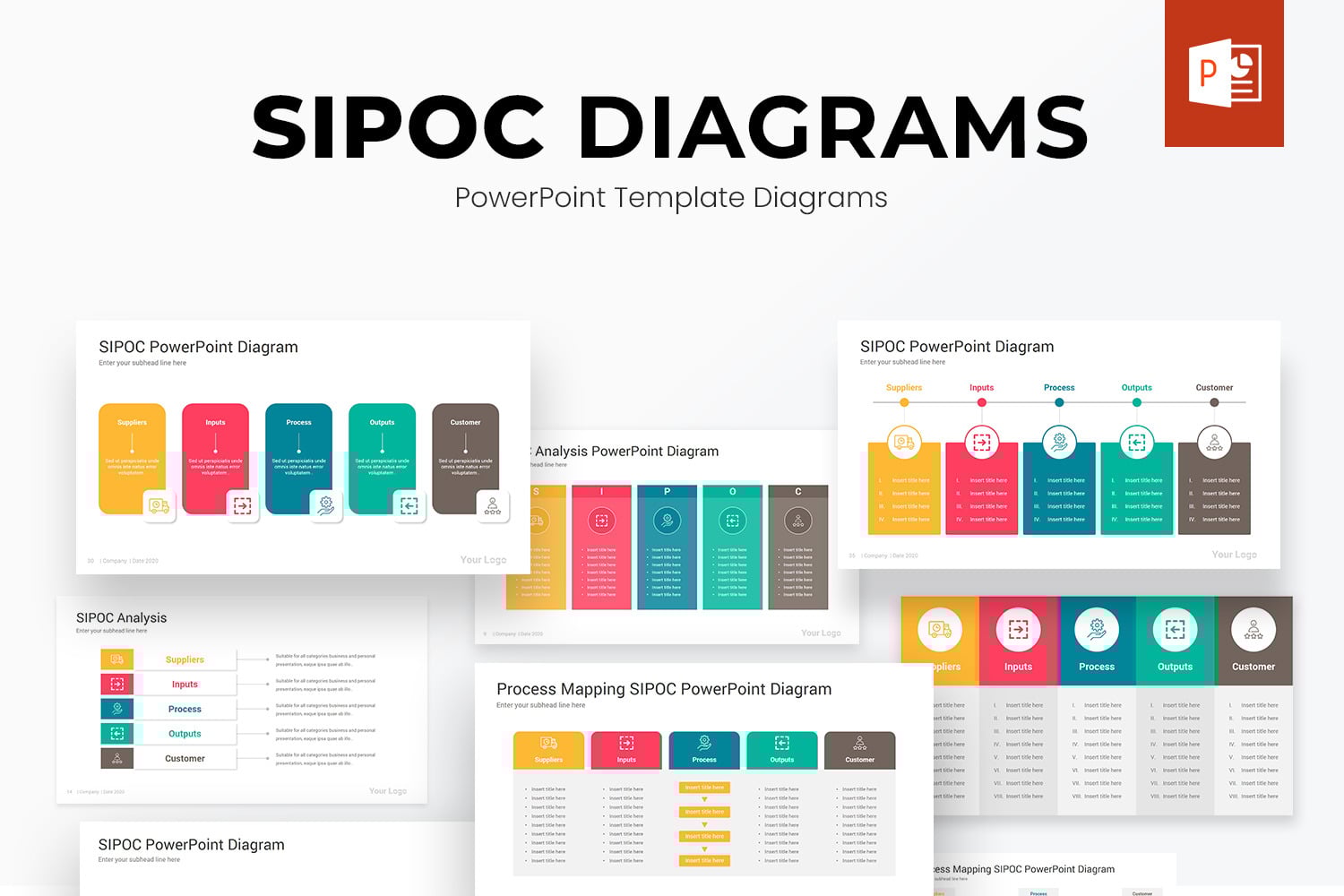 SIPOC PowerPoint Diagrams Template #241944 - TemplateMonster
